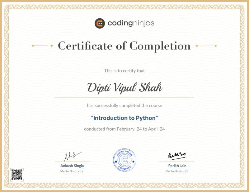 Dipti Shah on LinkedIn: #pythonprogramming #codingjourney #techskills # ... Dipti Shah on LinkedIn: #pythonprogramming #codingjourney #techskills # ...