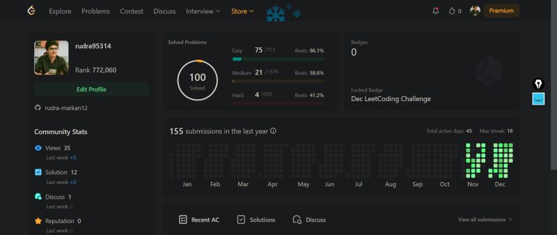 Completed 100 LeetCode questions in 2023 | Rudra Markan posted on the ... Completed 100 LeetCode questions in 2023 | Rudra Markan posted on the ...