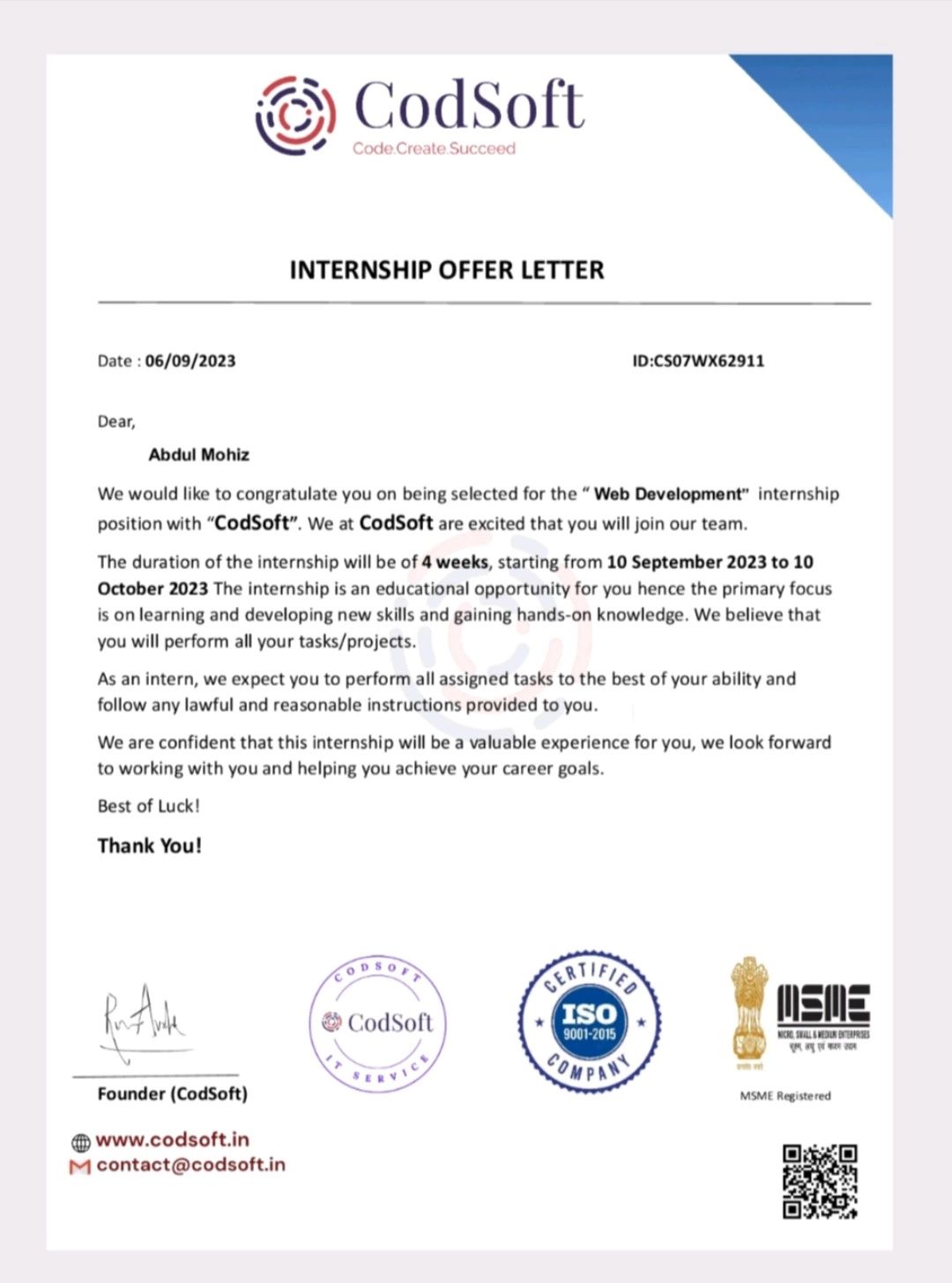 Abdul Mohiz on LinkedIn: #codsoft #internship Abdul Mohiz on LinkedIn: #codsoft #internship