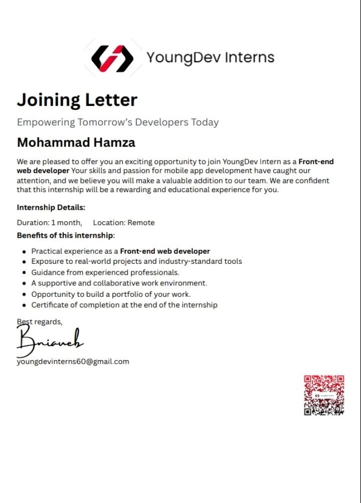 Muhammad Hamza on LinkedIn: #youngdevintern #frontenddeveloper # ... Muhammad Hamza on LinkedIn: #youngdevintern #frontenddeveloper # ...