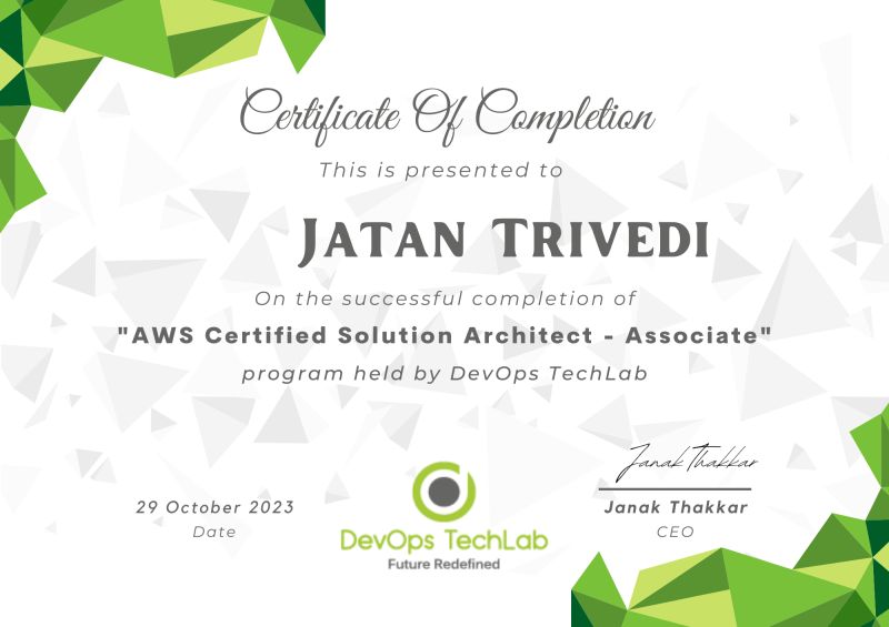 Jatan Trivedi on LinkedIn: #devops #devopsengineer #aws #awscloud # ... Jatan Trivedi on LinkedIn: #devops #devopsengineer #aws #awscloud # ...