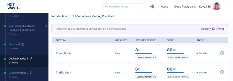 Kavya Sri Sunkavalli on LinkedIn: #Day61 #JavaScript Coding practice on ... Kavya Sri Sunkavalli on LinkedIn: #Day61 #JavaScript Coding practice on ...
