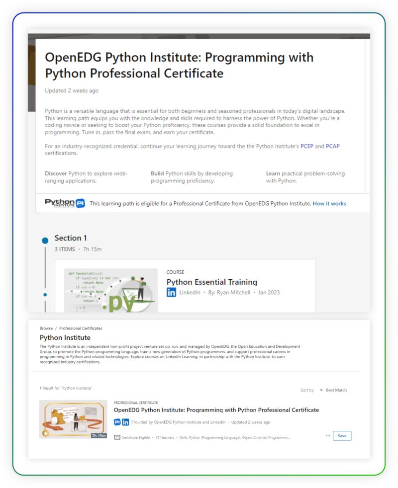 OpenEDG Python Institute on LinkedIn: #pythoninstitute # ... OpenEDG Python Institute on LinkedIn: #pythoninstitute # ...