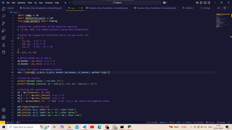 NANDANI KUMARI on LinkedIn: 🌟 Exploring Linear Programming with Python ... NANDANI KUMARI on LinkedIn: 🌟 Exploring Linear Programming with Python ...