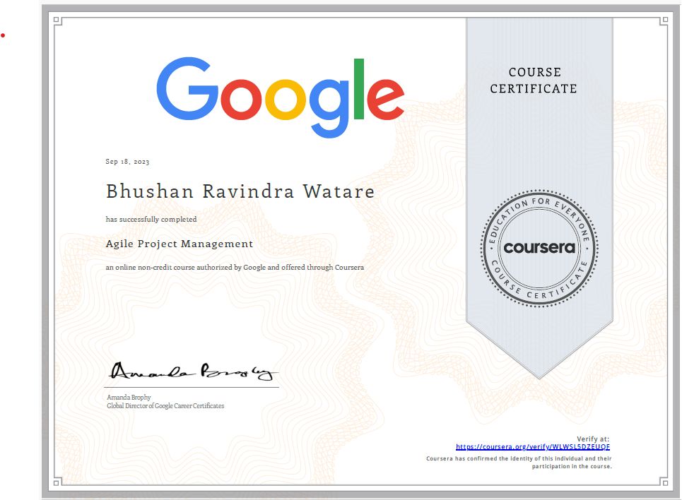 Bhushan Watare on LinkedIn: #googleagilepm #coursera Bhushan Watare on LinkedIn: #googleagilepm #coursera