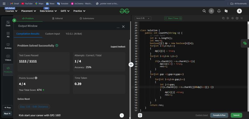 #gfg160 #gfg160 #coding #problemsolving #palindrome #stringalgorithms ... #gfg160 #gfg160 #coding #problemsolving #palindrome #stringalgorithms ...