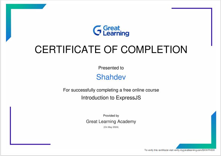 Shahdev Kumar on LinkedIn: #greatlearningacademy #glacertificate # ... Shahdev Kumar on LinkedIn: #greatlearningacademy #glacertificate # ...