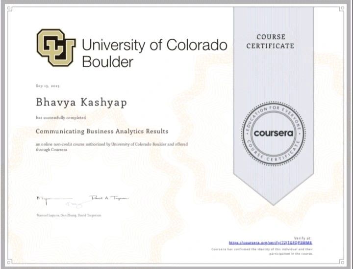 Bhavya Kashyap on LinkedIn: #courseracertification Bhavya Kashyap on LinkedIn: #courseracertification
