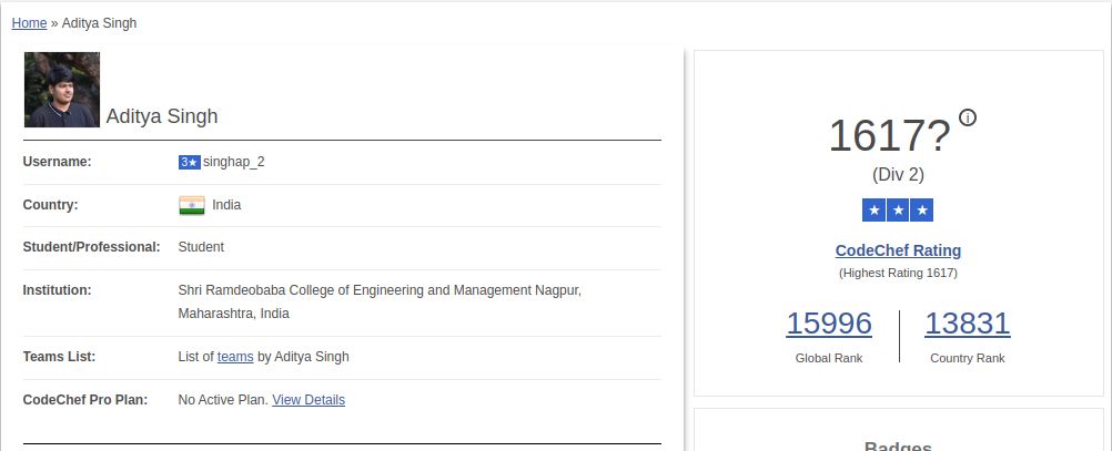 Aditya Pratap Singh on LinkedIn: #codechef #codingjourney #gratitude # ... Aditya Pratap Singh on LinkedIn: #codechef #codingjourney #gratitude # ...