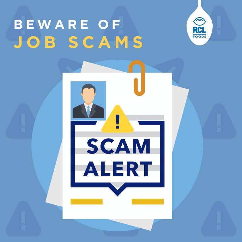 RCL FOODS on LinkedIn: Scam Alert: Be Aware of Fake Job Postings We’ve ... RCL FOODS on LinkedIn: Scam Alert: Be Aware of Fake Job Postings We’ve ...