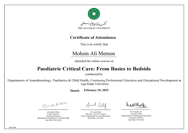 Dr Mohsin Ali MEMON posted on LinkedIn Dr Mohsin Ali MEMON posted on LinkedIn