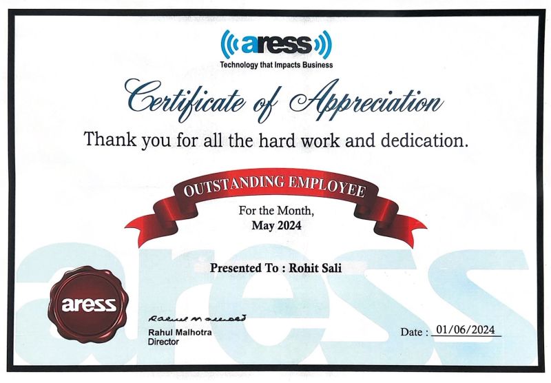 Rohit Sali on LinkedIn: #teamaress #appreciationpost #grateful #aress ... Rohit Sali on LinkedIn: #teamaress #appreciationpost #grateful #aress ...