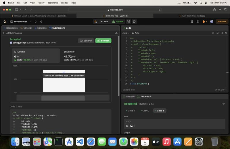 Solved the Symmetric Tree problem on LeetCode | Sarvagya singh posted ... Solved the Symmetric Tree problem on LeetCode | Sarvagya singh posted ...