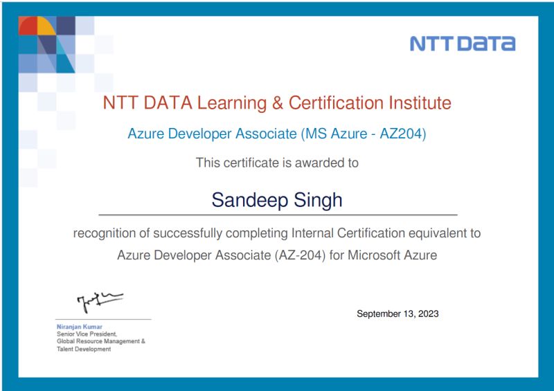 Sandeep Kumar Singh on LinkedIn: #nttdata Sandeep Kumar Singh on LinkedIn: #nttdata