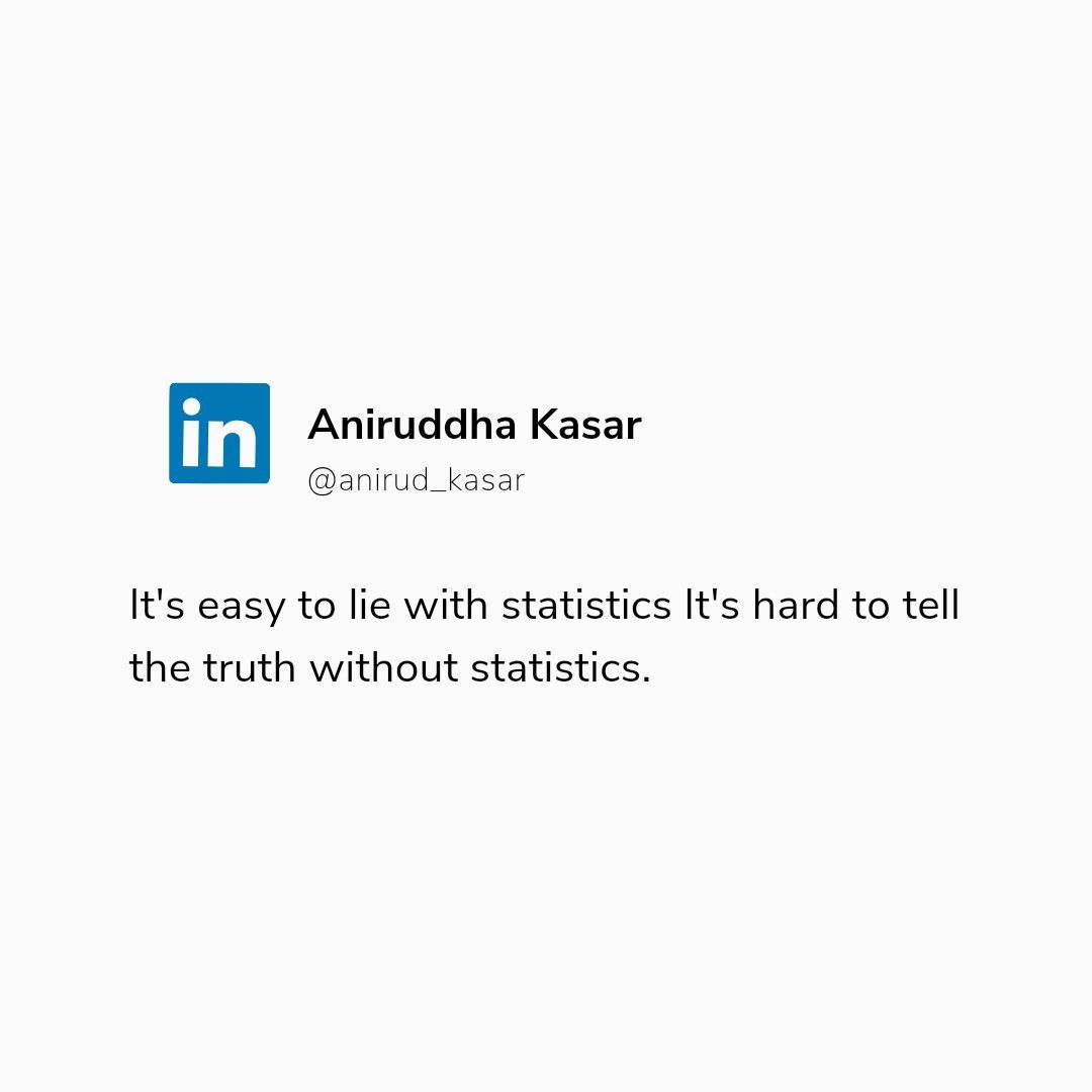 #statisticalanalysis | Aniruddha Kasar #statisticalanalysis | Aniruddha Kasar