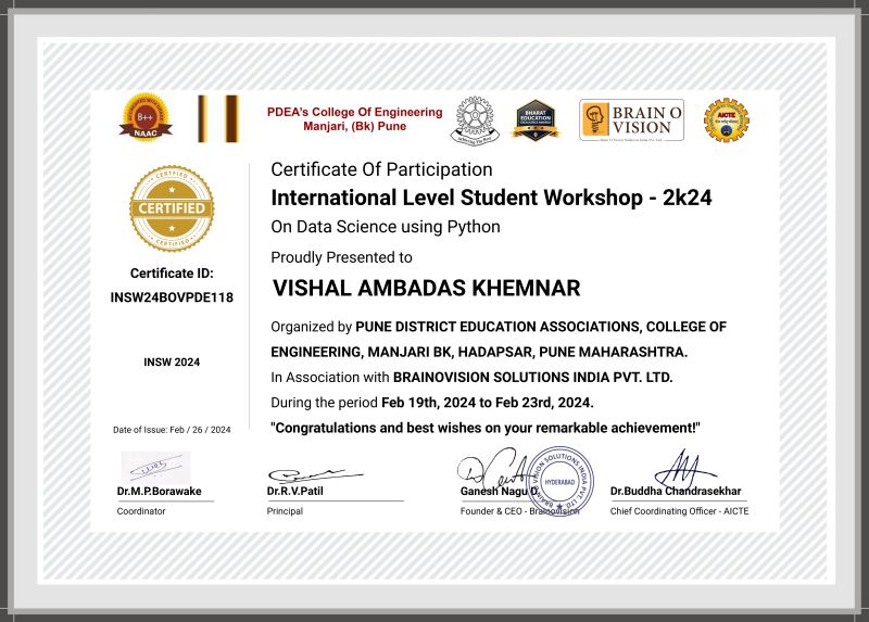 Vishal Khemnar on LinkedIn: #datascience #python #knowledgesharing Vishal Khemnar on LinkedIn: #datascience #python #knowledgesharing