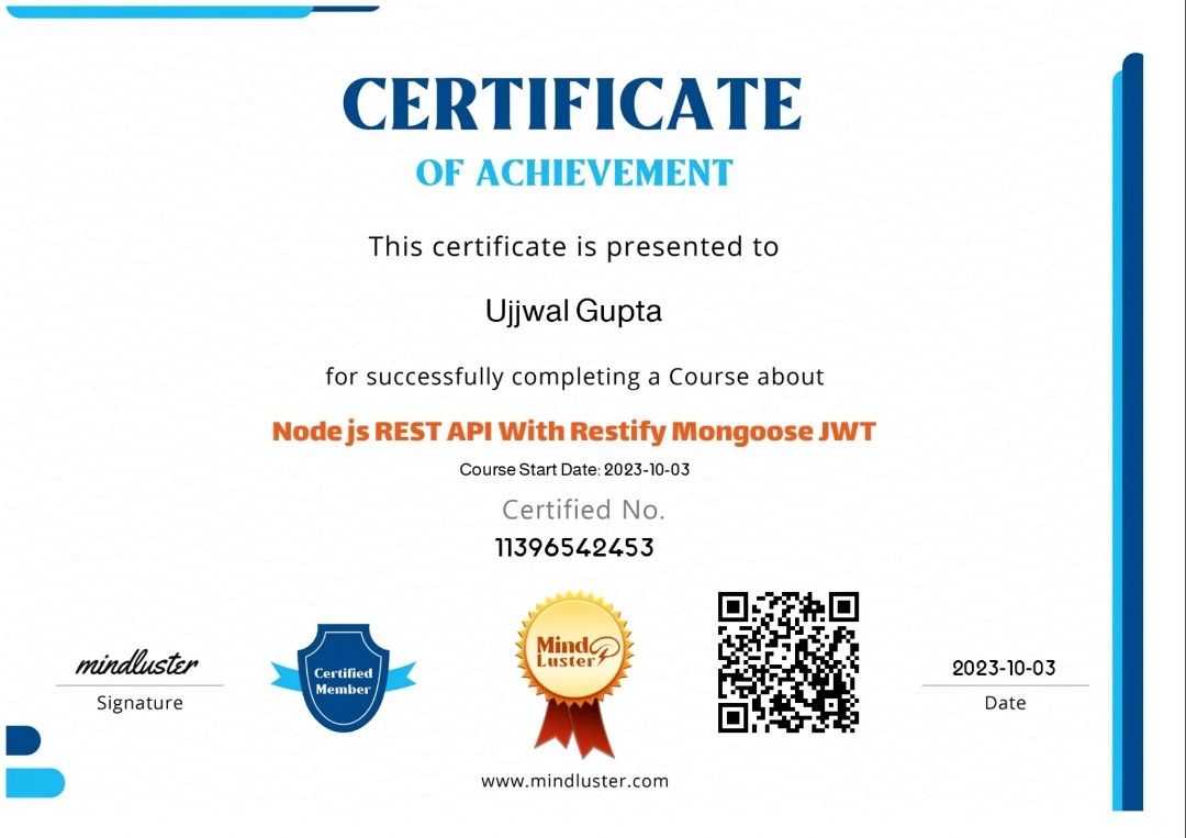 Ujjwal Gupta on LinkedIn: #nodejs #restify #mongoose #jwt #techinnovation Ujjwal Gupta on LinkedIn: #nodejs #restify #mongoose #jwt #techinnovation