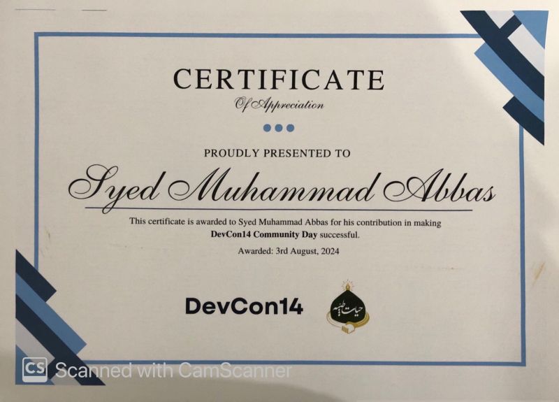 Syed Muhammad Abbas Shah on LinkedIn: I am honored to receive a ... Syed Muhammad Abbas Shah on LinkedIn: I am honored to receive a ...