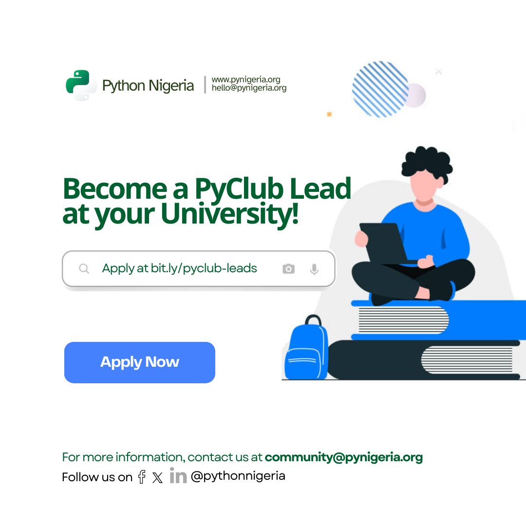 𝗜𝗻𝘁𝗿𝗼𝗱𝘂𝗰𝗶𝗻𝗴 𝗣𝘆𝗖𝗹𝘂𝗯 𝗡𝗶𝗴𝗲𝗿𝗶𝗮! 🚀 𝗖𝗮𝗹𝗹𝗶𝗻𝗴… | Python Nigeria 𝗜𝗻𝘁𝗿𝗼𝗱𝘂𝗰𝗶𝗻𝗴 𝗣𝘆𝗖𝗹𝘂𝗯 𝗡𝗶𝗴𝗲𝗿𝗶𝗮! 🚀 𝗖𝗮𝗹𝗹𝗶𝗻𝗴… | Python Nigeria