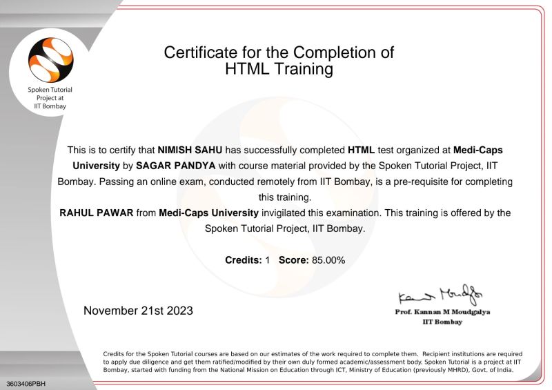 Nimish Sahu on LinkedIn: Hello Connections ! Greatfull to share my new ... Nimish Sahu on LinkedIn: Hello Connections ! Greatfull to share my new ...