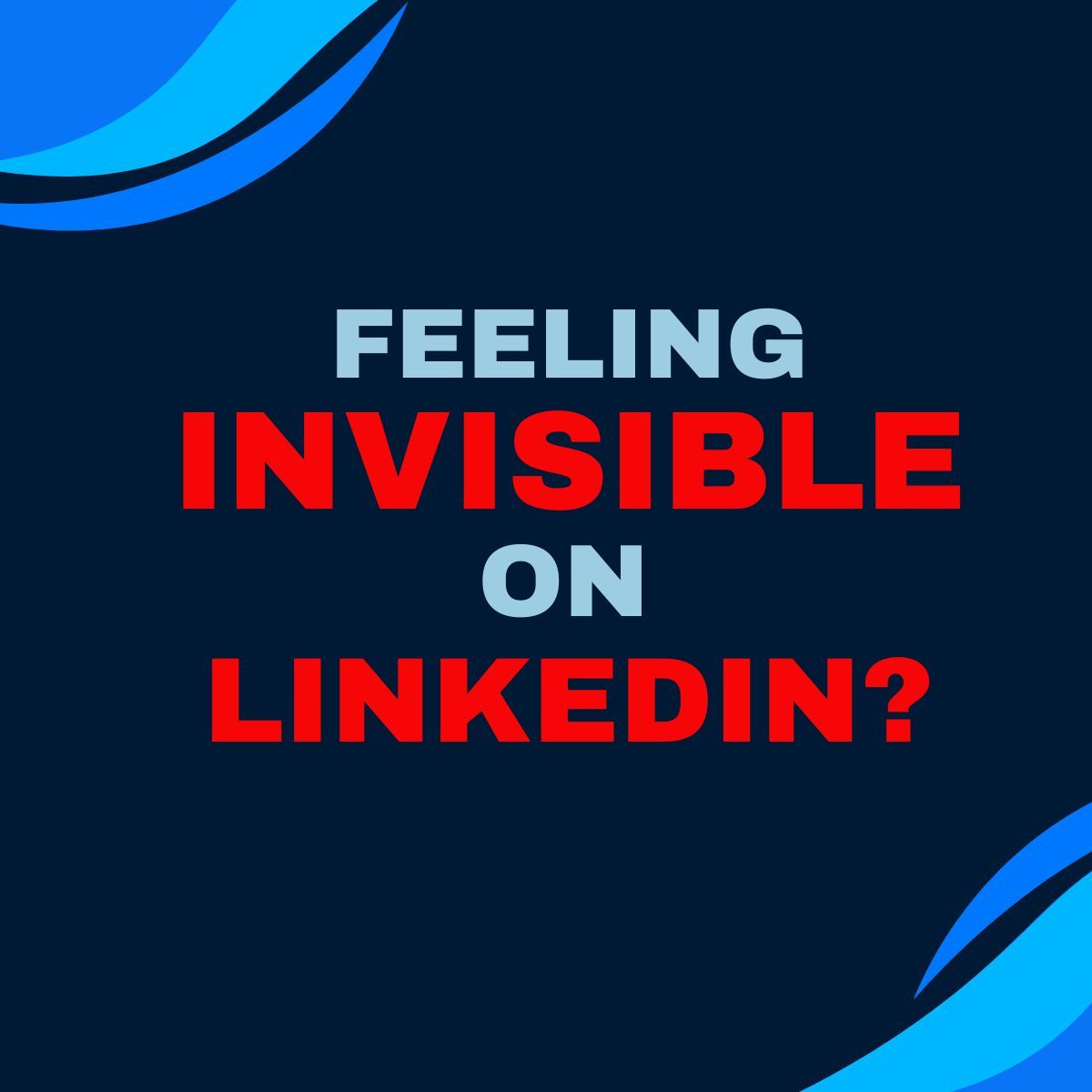 Faizan Ahmad on LinkedIn: Feeling Invisible in a Sea of Connections ... Faizan Ahmad on LinkedIn: Feeling Invisible in a Sea of Connections ...