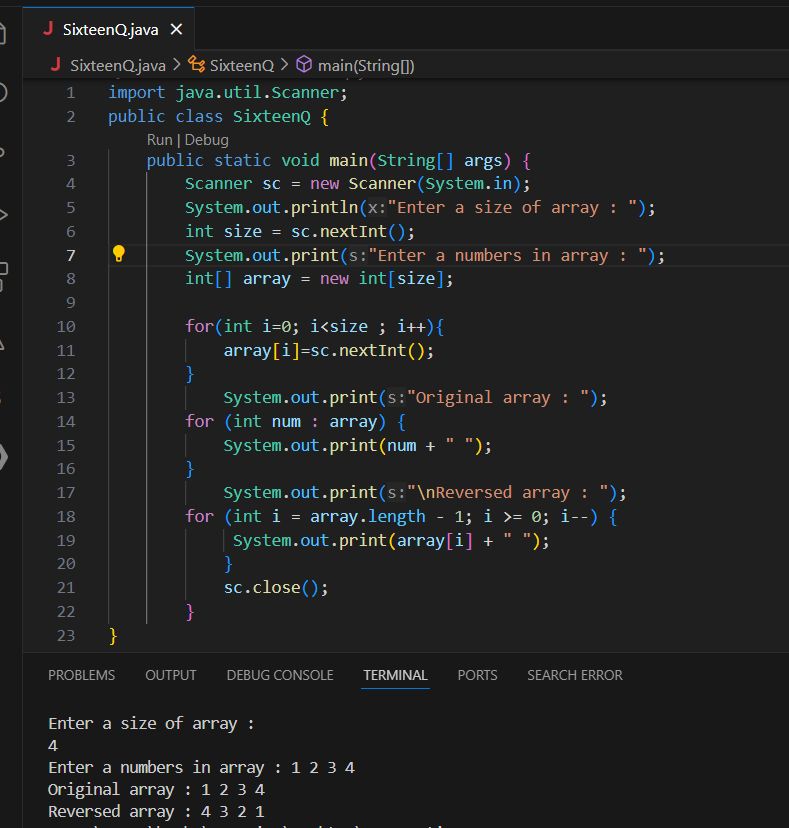How to reverse an array with Java | AJAY PAWAR posted on the topic ... How to reverse an array with Java | AJAY PAWAR posted on the topic ...