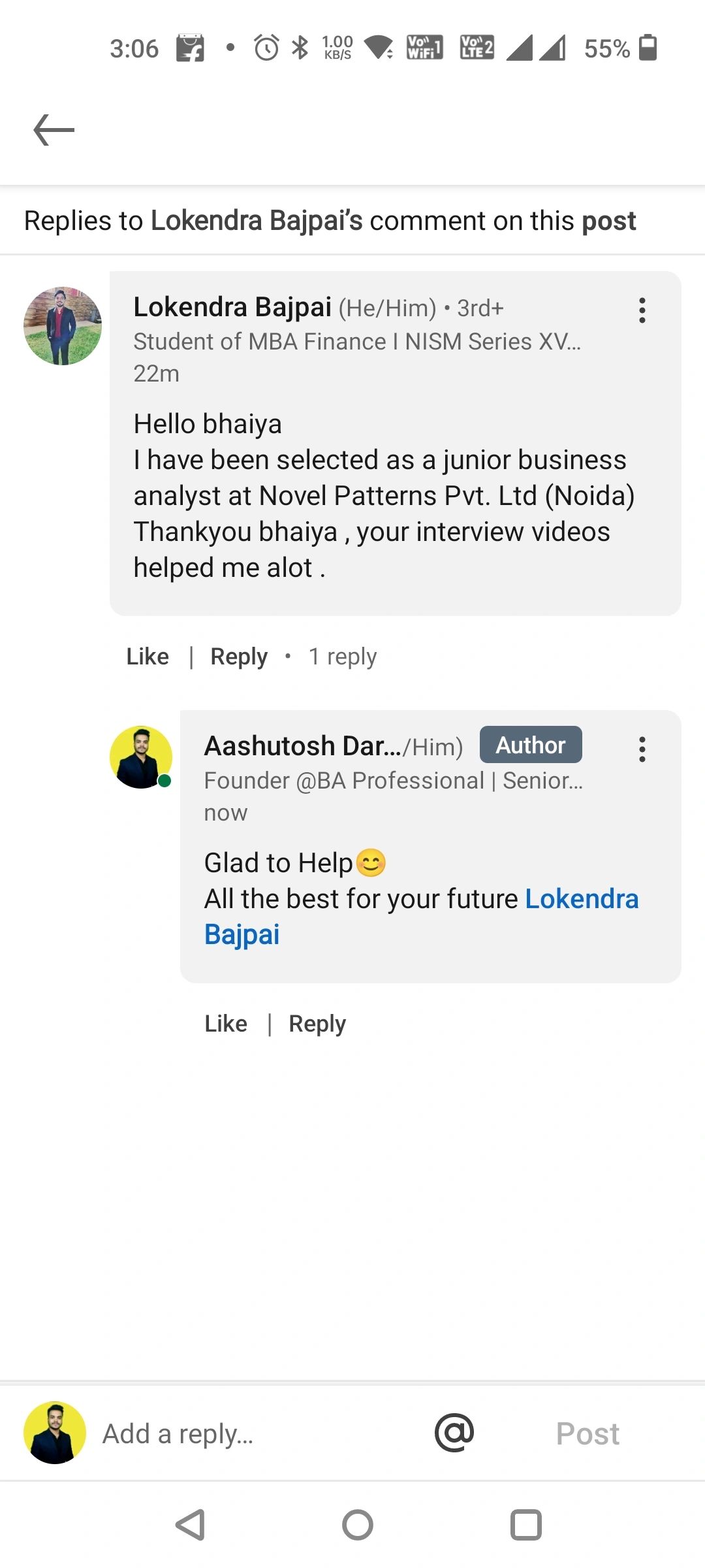 Aashutosh Darekar on LinkedIn: #testimonials #career Aashutosh Darekar on LinkedIn: #testimonials #career