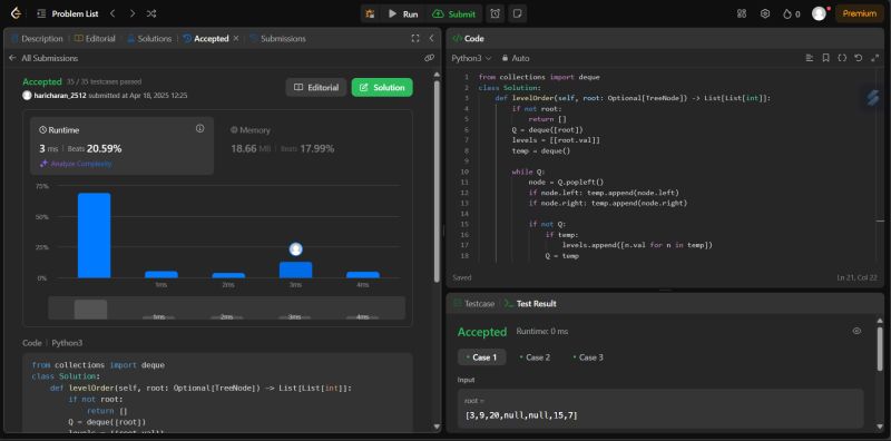 #100daysofcode #day30 #leetcode #binarytree #bfs #python #100daysofcode ... #100daysofcode #day30 #leetcode #binarytree #bfs #python #100daysofcode ...