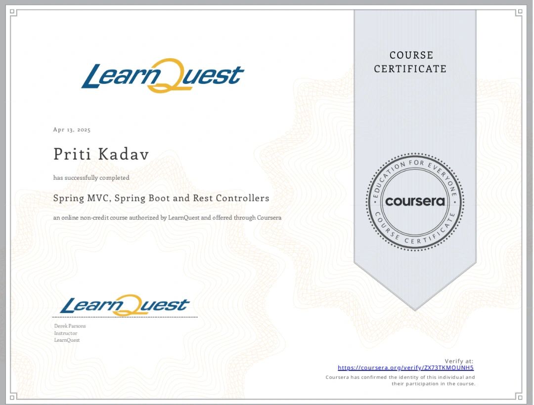 #springboot #restapi #springmvc #backenddevelopment #courseracertified ... #springboot #restapi #springmvc #backenddevelopment #courseracertified ...