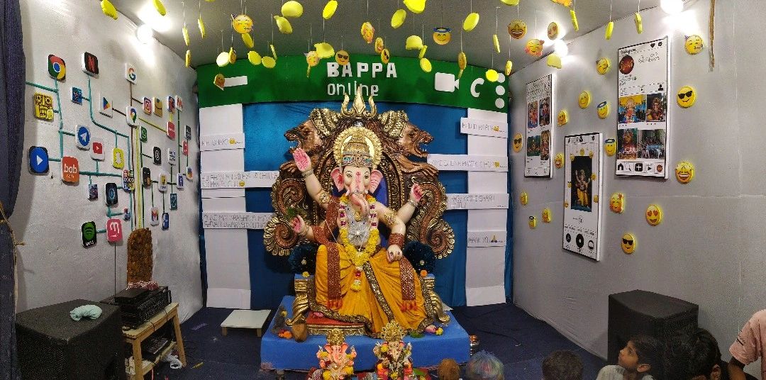 looking so beautiful decoration in navsari Laxmi Nagar cha vighnharta ... looking so beautiful decoration in navsari Laxmi Nagar cha vighnharta ...