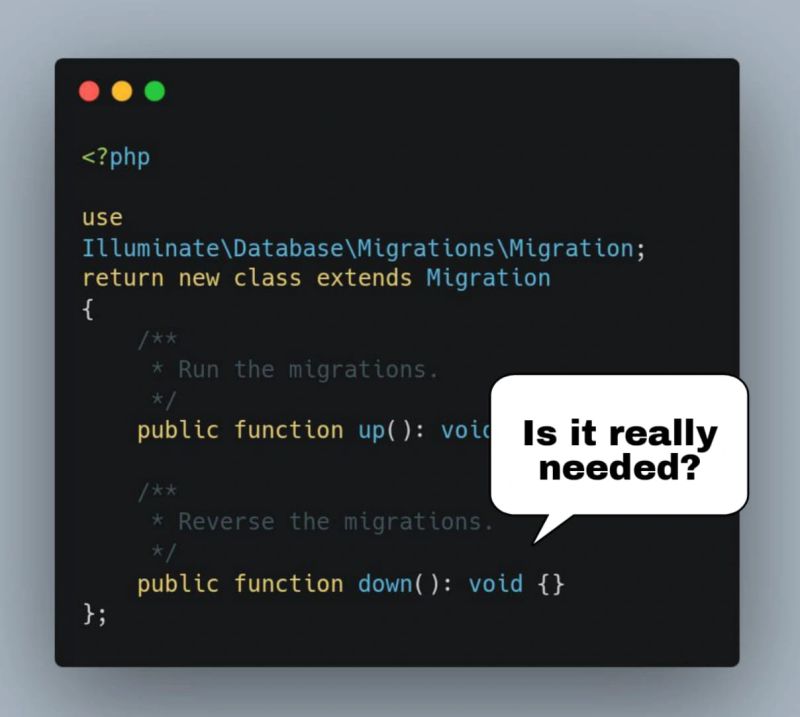 Laravel developers, here is a tip for you 💡 You Should Never Rollback ... Laravel developers, here is a tip for you 💡 You Should Never Rollback ...