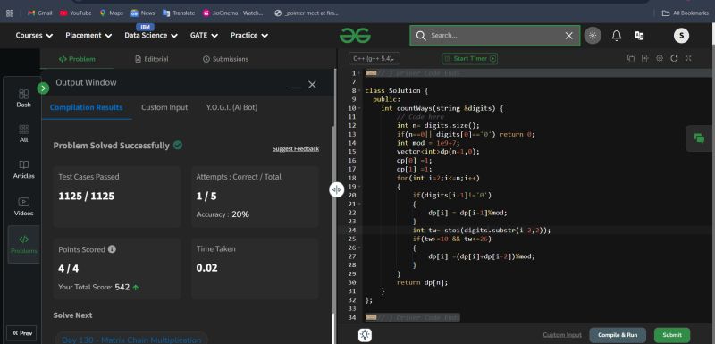 #gfg160 #gfg160 #coding #problemsolving #dynamicprogramming #decoding ... #gfg160 #gfg160 #coding #problemsolving #dynamicprogramming #decoding ...