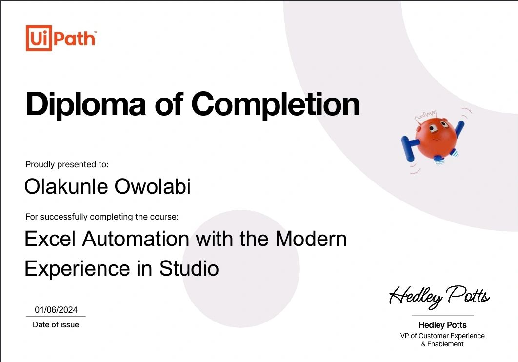 Olakunle Owolabi on LinkedIn: #futminna #firstbank #digital #uipath #rpa Olakunle Owolabi on LinkedIn: #futminna #firstbank #digital #uipath #rpa