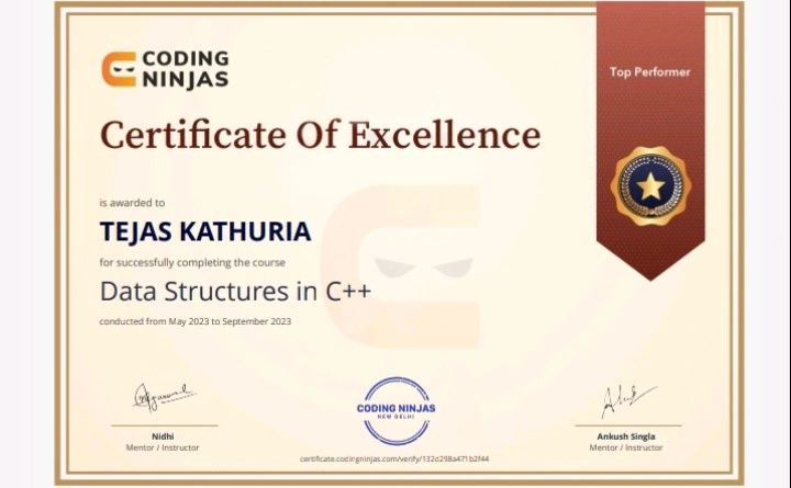 Tejas Kathuria on LinkedIn: #datastructures #algorithms #codingninjas Tejas Kathuria on LinkedIn: #datastructures #algorithms #codingninjas