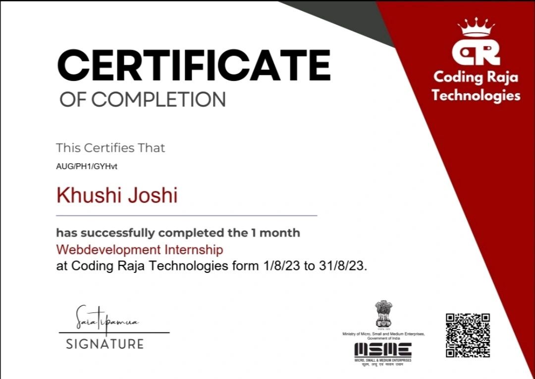 Khushi Joshi on LinkedIn: #codingrajatechnologies #webdevelpment # ... Khushi Joshi on LinkedIn: #codingrajatechnologies #webdevelpment # ...