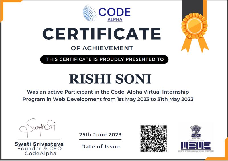 Rishi soni on LinkedIn: #learning #internship Rishi soni on LinkedIn: #learning #internship