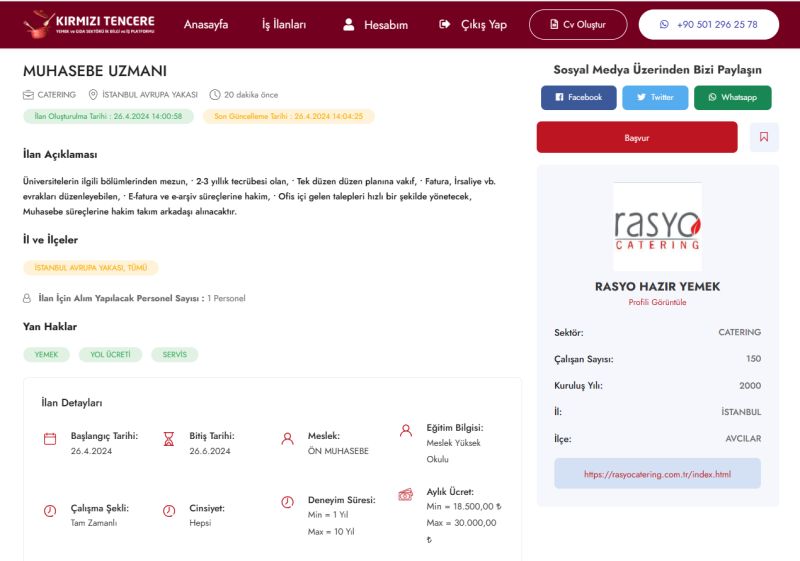 Yemek V Gıda Sektörü İk Bilgi Ve İş Platformu / Kırmızı Tencere ... Yemek V Gıda Sektörü İk Bilgi Ve İş Platformu / Kırmızı Tencere ...