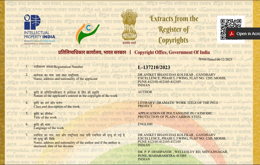Dr. Aniket Kolekar on LinkedIn: Published Copyright Dr. Aniket Kolekar on LinkedIn: Published Copyright