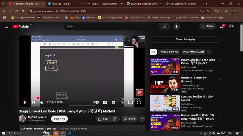 #python #dsa #coding #learning #developerjourney | KRUSHNA KUMBHAR #python #dsa #coding #learning #developerjourney | KRUSHNA KUMBHAR