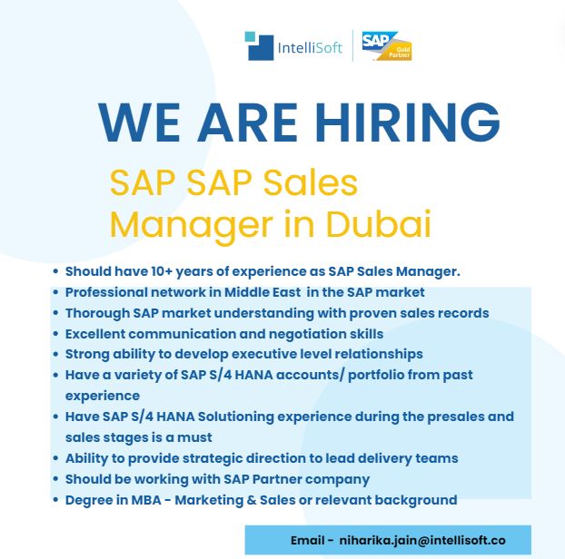 Niharika Jain on LinkedIn: #hiring #sap #salesmanager #middleeast # ... Niharika Jain on LinkedIn: #hiring #sap #salesmanager #middleeast # ...