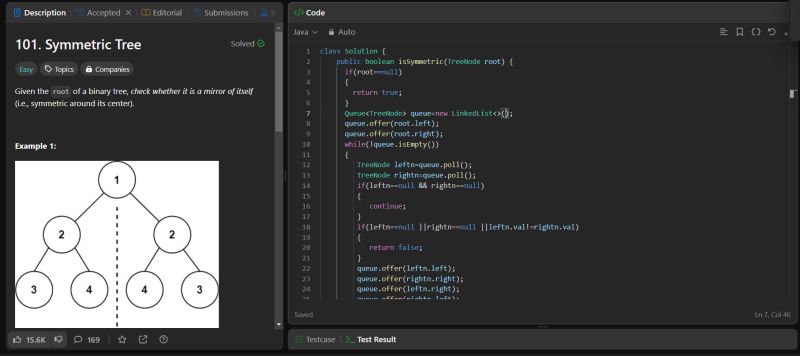 APARNA ANNADURAI on LinkedIn: #100daysofcode #binarytree #symmetry # ... APARNA ANNADURAI on LinkedIn: #100daysofcode #binarytree #symmetry # ...