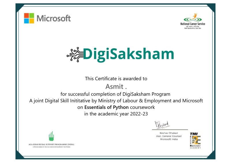 Asmit Awasthi on LinkedIn: #micorsoft #pythonprogramming Asmit Awasthi on LinkedIn: #micorsoft #pythonprogramming