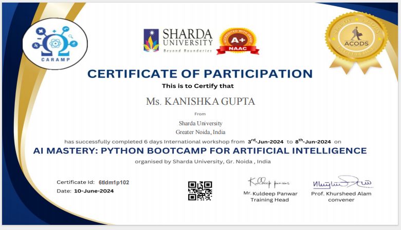 Kanishka Gupta on LinkedIn: #shardauniversity #python #acods #summer # ... Kanishka Gupta on LinkedIn: #shardauniversity #python #acods #summer # ...