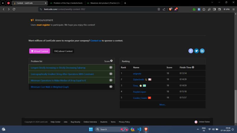 Prince Raghuwanshi on LinkedIn: #leetcode #weeklycontest #algorithm # ... Prince Raghuwanshi on LinkedIn: #leetcode #weeklycontest #algorithm # ...