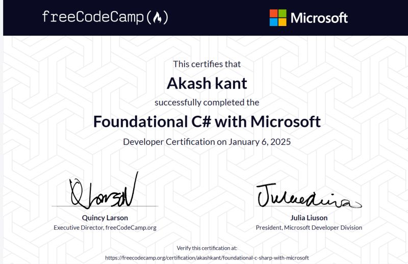 Akash kant on LinkedIn: #csharp #certification #learninganddevelopment ... Akash kant on LinkedIn: #csharp #certification #learninganddevelopment ...