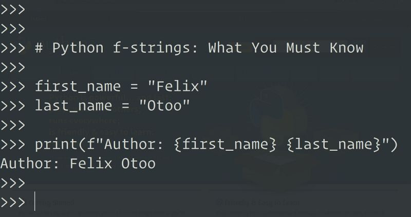 How to use f-strings in python: a new string formatting mechanism ... How to use f-strings in python: a new string formatting mechanism ...