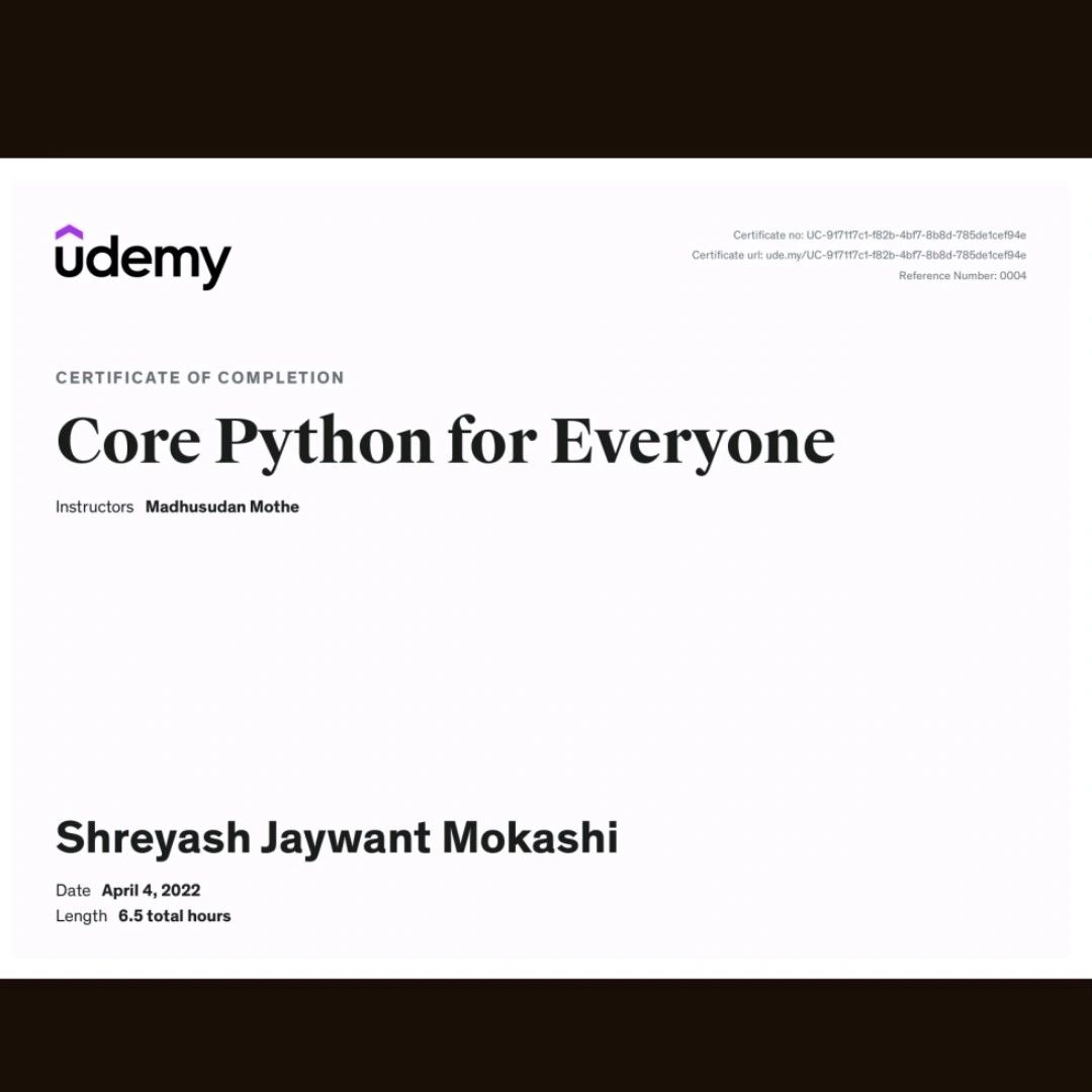Shreyash Mokashi on LinkedIn: #pythonprogramming #corepython # ... Shreyash Mokashi on LinkedIn: #pythonprogramming #corepython # ...
