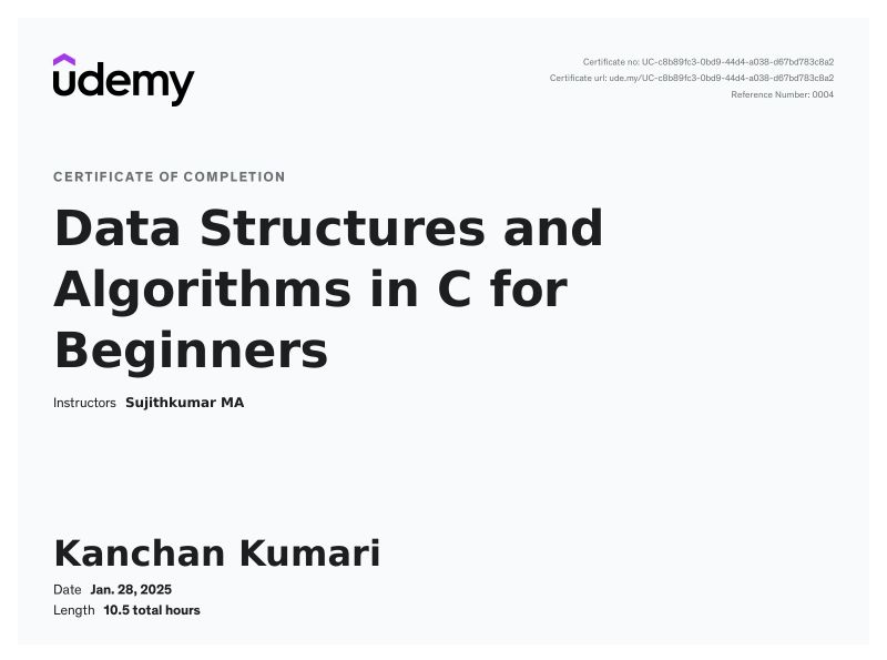 Kanchan Kumari on LinkedIn: #dsa #cprogramming #skilldevelopment # ... Kanchan Kumari on LinkedIn: #dsa #cprogramming #skilldevelopment # ...