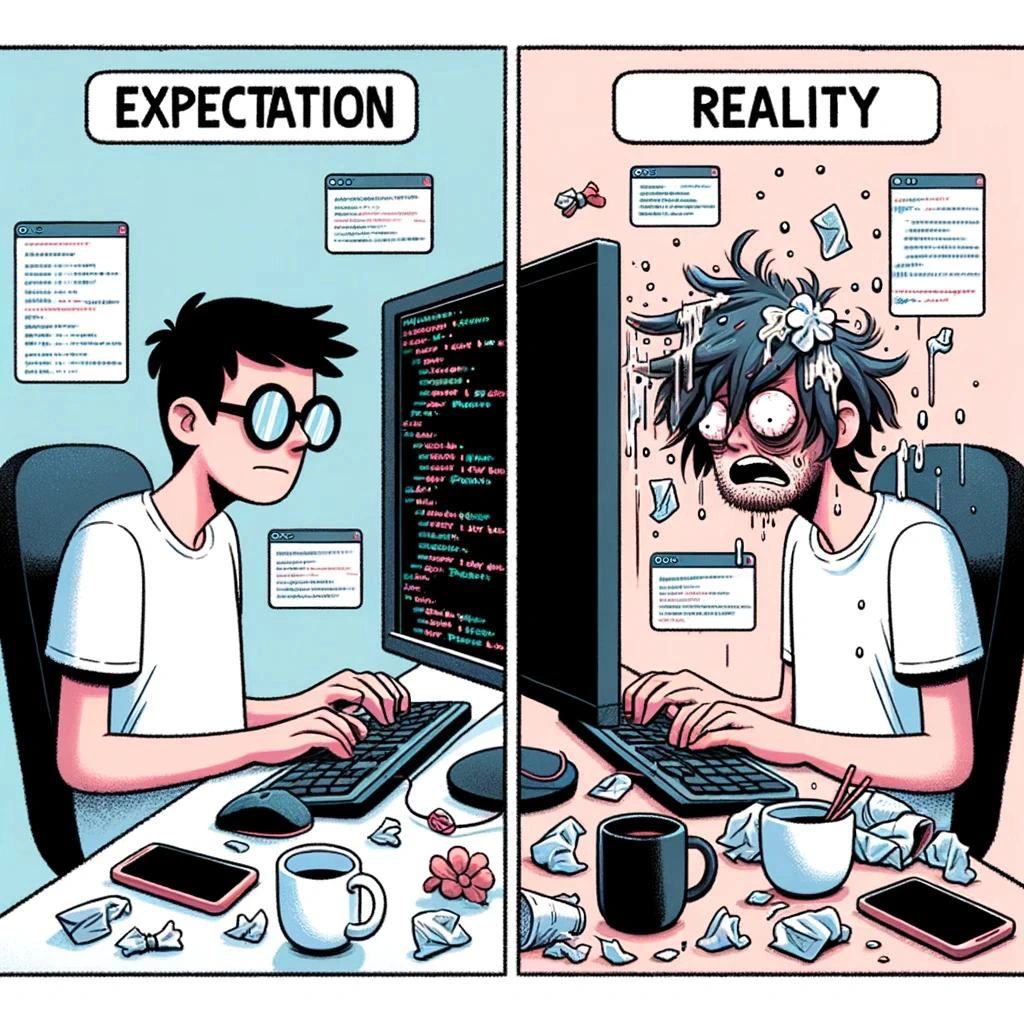 Anis Riaz on LinkedIn: being a programmer - expectation 🆚 reality Anis Riaz on LinkedIn: being a programmer - expectation 🆚 reality