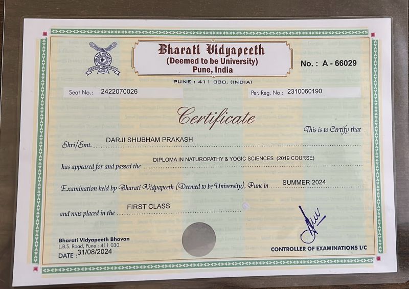 Shubham Darji on LinkedIn: Diploma in Naturopathy and Yogic Sciences ... Shubham Darji on LinkedIn: Diploma in Naturopathy and Yogic Sciences ...